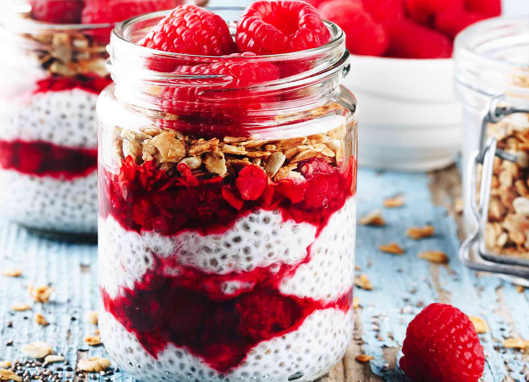 Vanilla-Raspberry Chia Pudding Recipe - How To Make Recipes