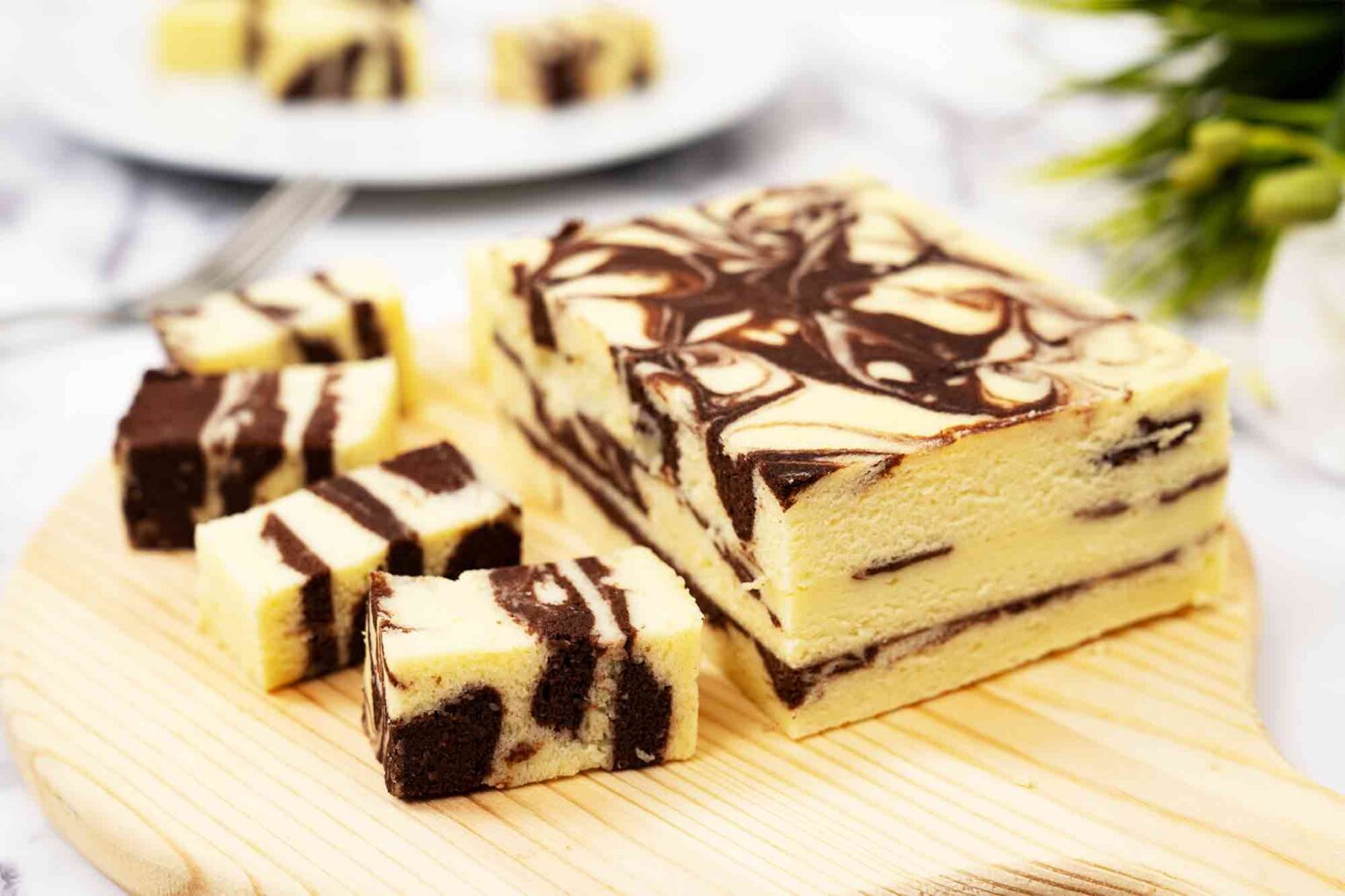 Steamed Marble Chocolate Cheesecake - How To Make Recipes