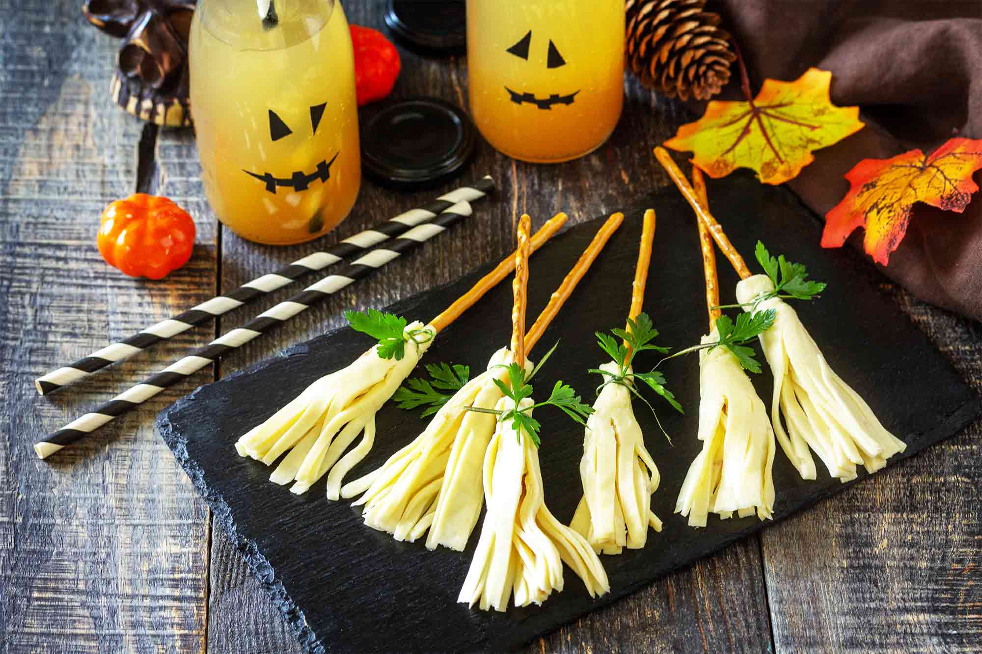 Halloween Cheese Witch Broom - How To Make Recipes