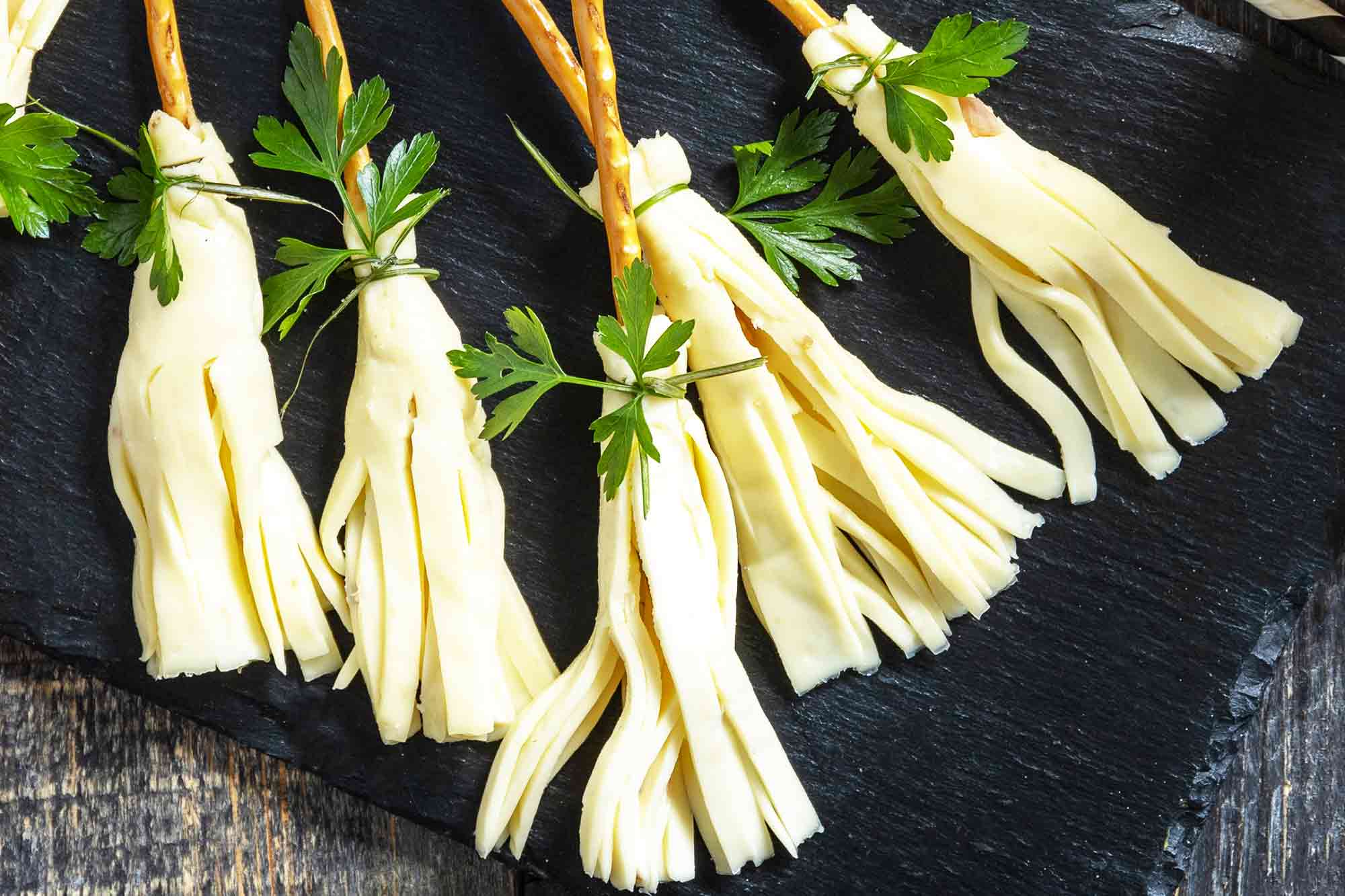 Halloween Cheese Witch Broom - How To Make Recipes